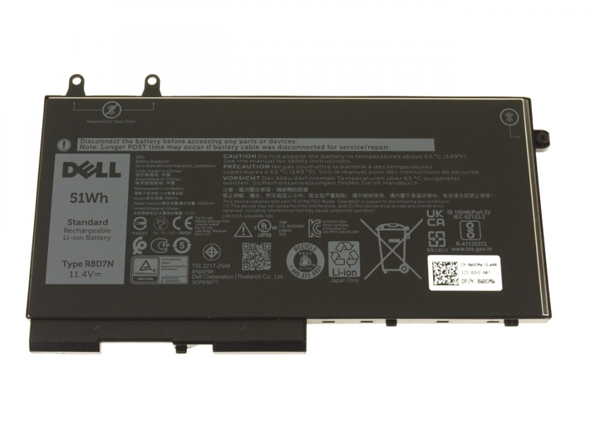 Buy Original Dell R8D7N 51Wh Laptop Battery In India - P ...