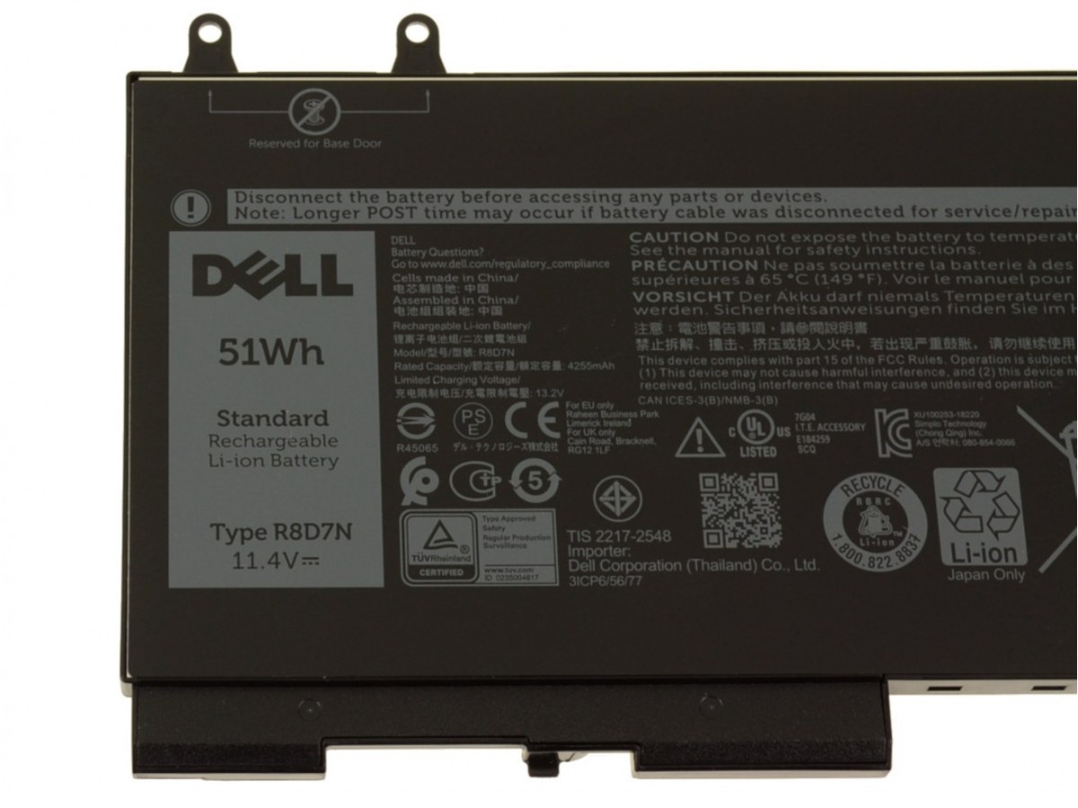 Buy Original Dell R8D7N 51Wh Laptop Battery In India - P ...