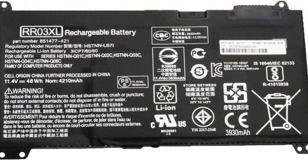 Buy ORIGINAL HP RR03XL 48Whr Laptop Battery In India - P ...